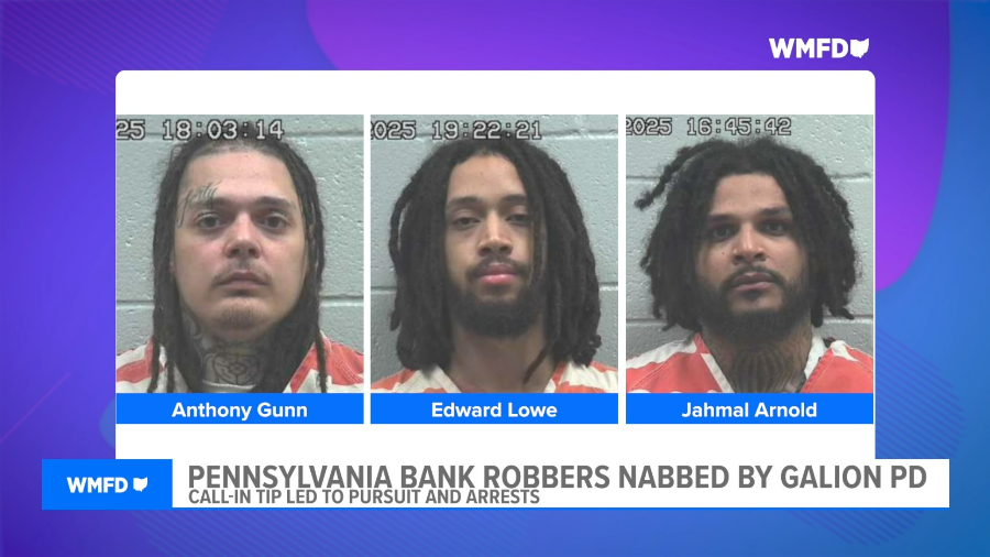 Four Suspects Apprehended by Galion Police After Attempted Bank Break-In